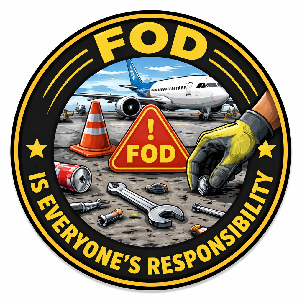 FOD Stickers for Aviation | FOD Awareness Labels & Control